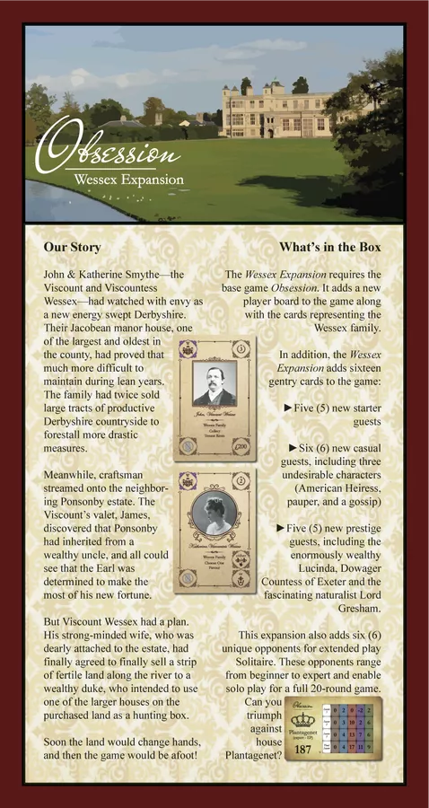 Obsession Board Game: 2nd Edition - Wessex Expansion – Oaken Vault