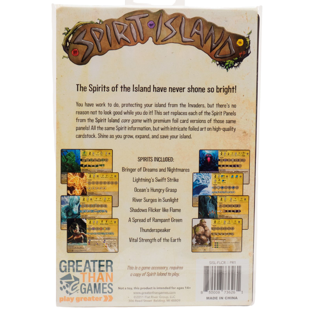 Spirit Island: Core Game – Premium Foil Spirit Panels – Oaken Vault